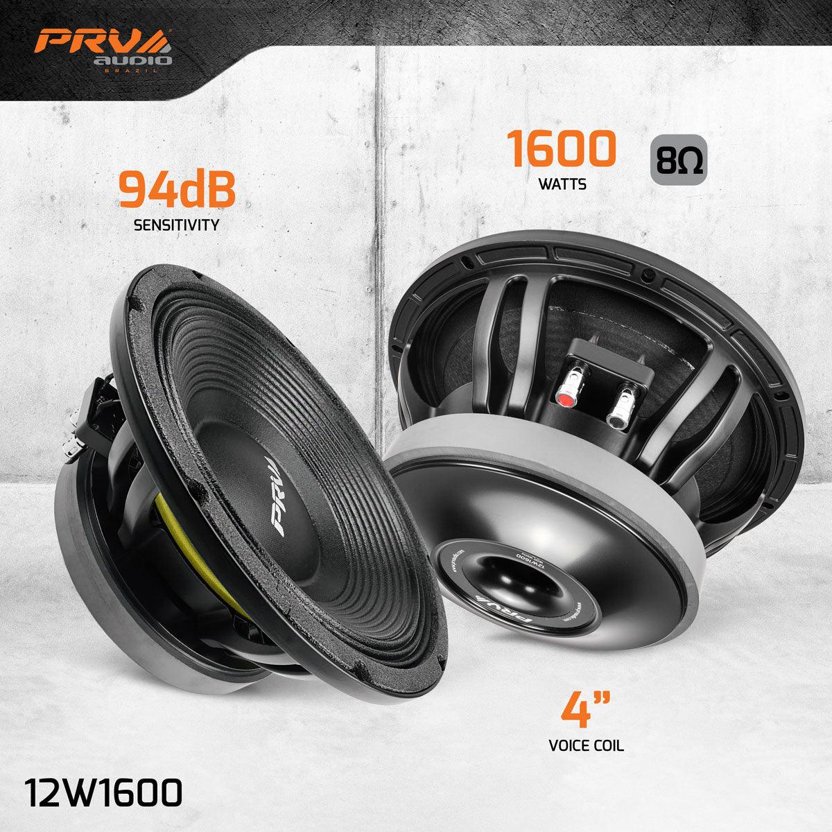 PRV Audio 12W1600 12" Woofer Loudspeaker – Audio Jam Inc