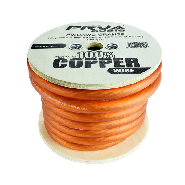 PRV Audio PW0AWG-ORANGE Pure Oxygen Free Copper Power Wire – Audio Jam Inc