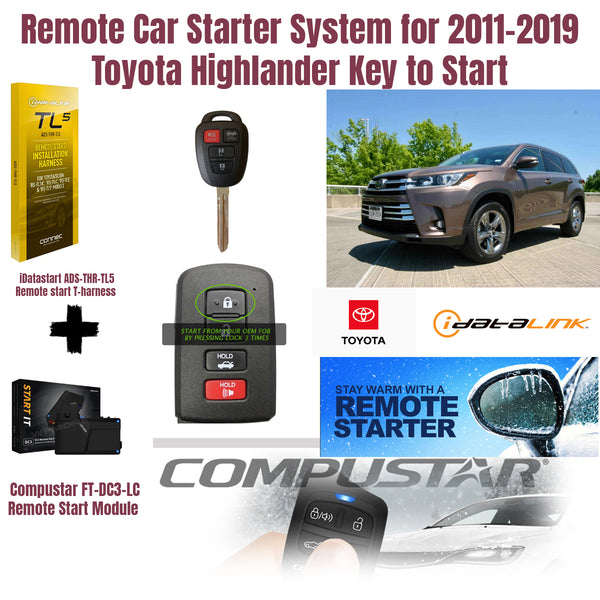 Remote Car Starter System for 2011–2019 Toyota Highlander – Audio Jam Inc