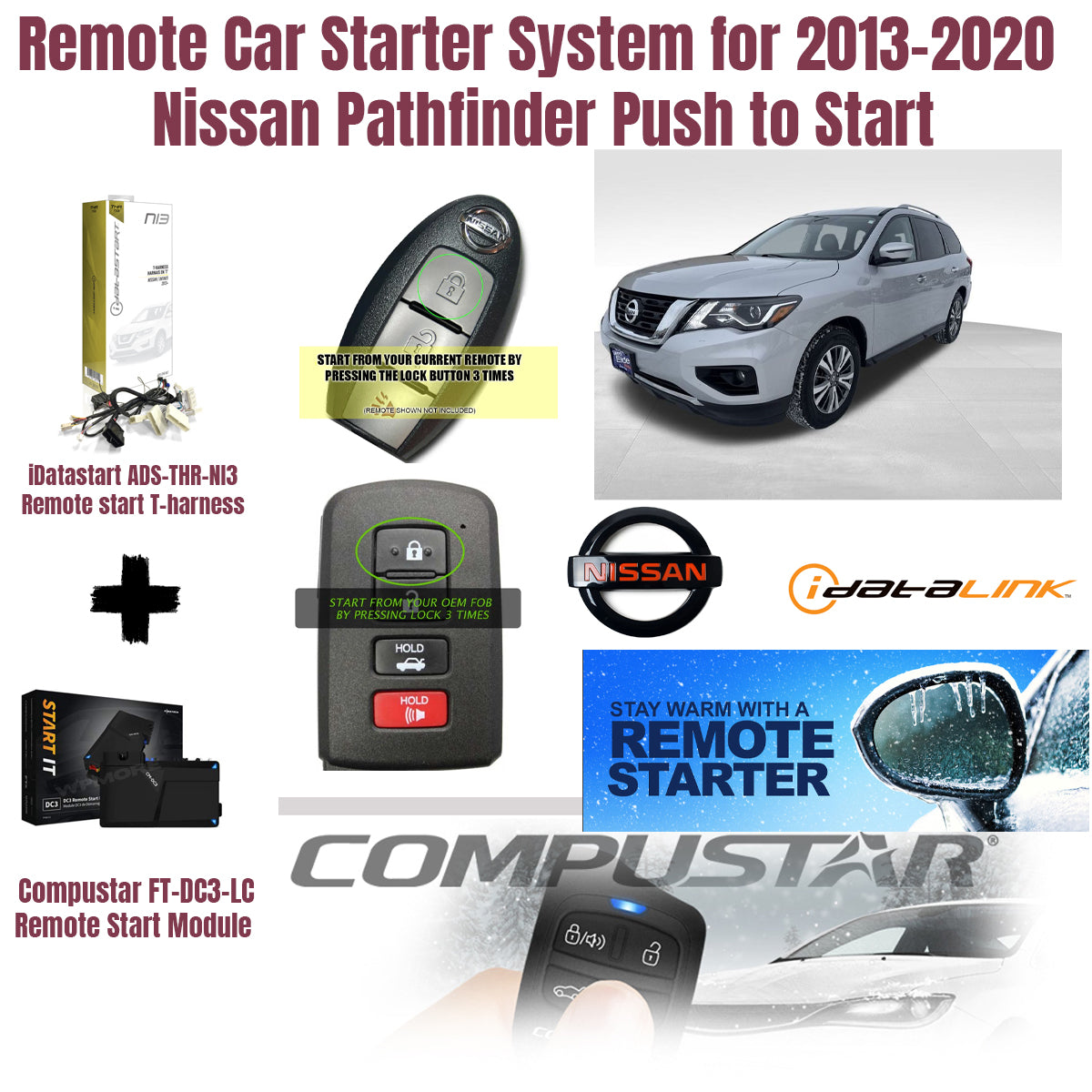 Remote Car Starter System for 2013–2020 Nissan Pathfinder – Audio Jam Inc